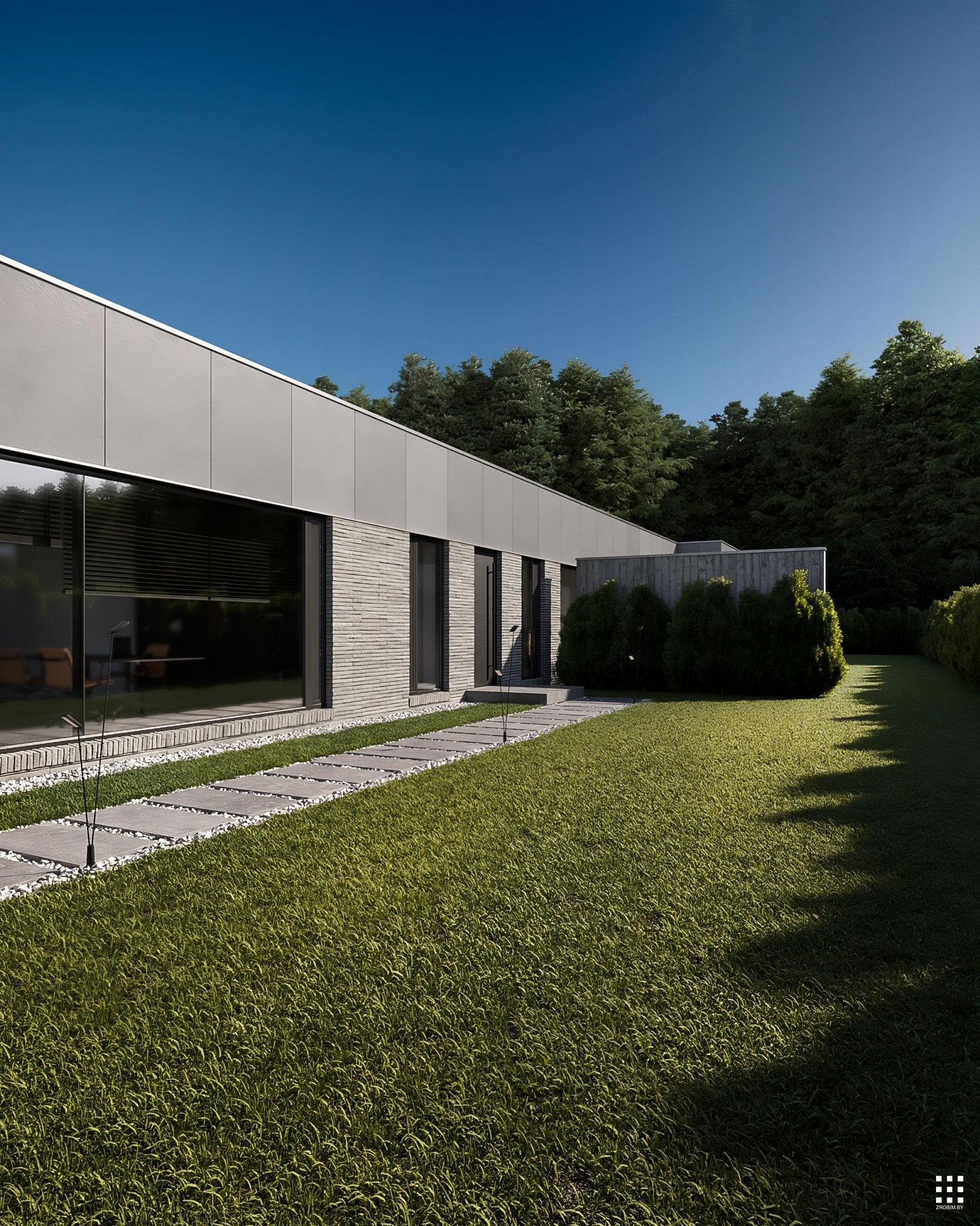 Architectural project Lightwell house from «ZROBIM architects»