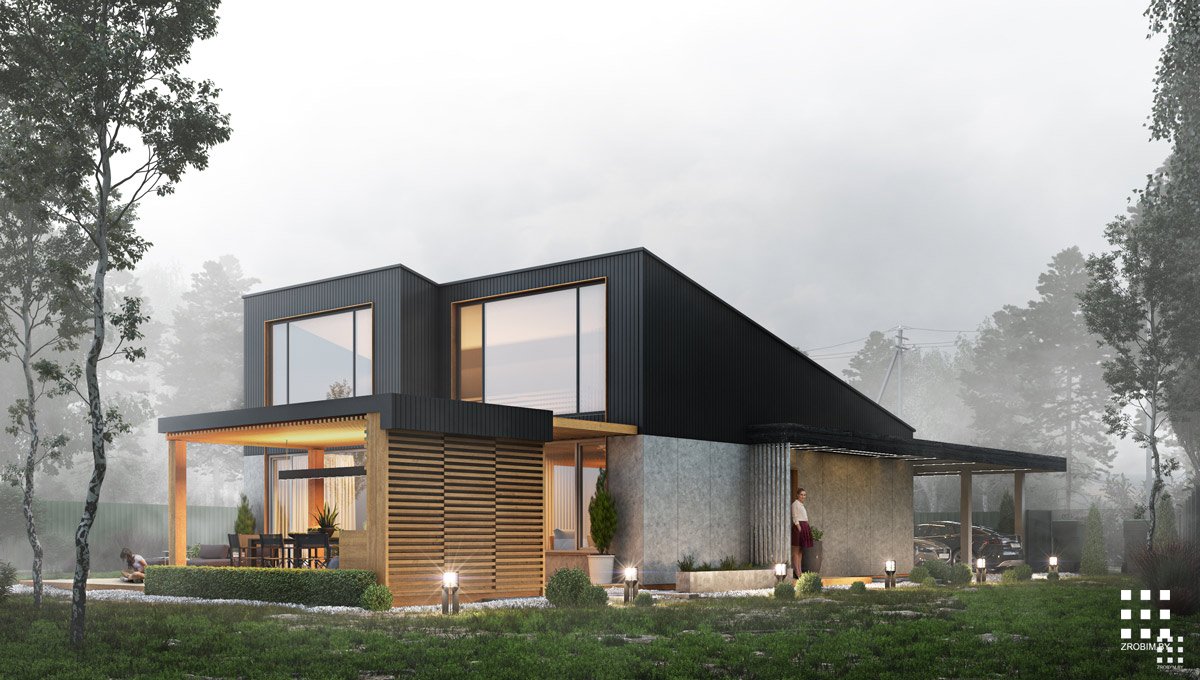 Architectural project TILTED HOUSE from «ZROBIM architects»